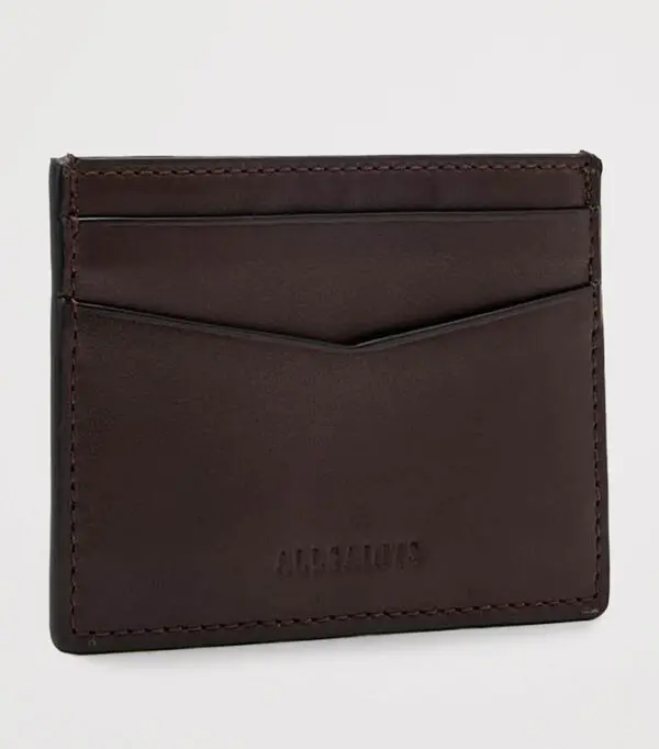 ALLSAINTS Leather Delph Cardholder - Brown