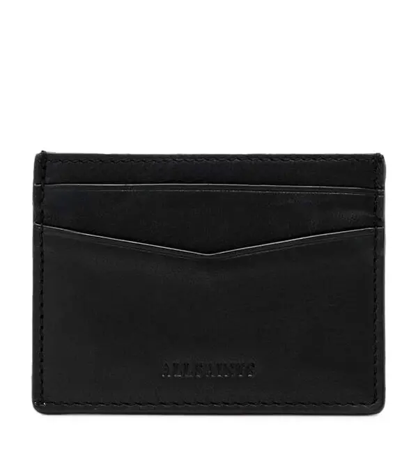 ALLSAINTS Leather Delph Card Holder - Black
