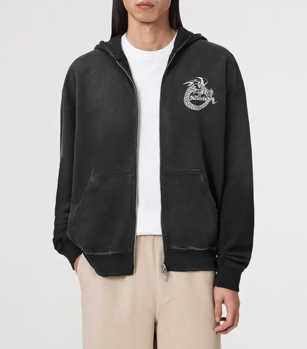 ALLSAINTS Organic Cotton Terra Hoodie - Black