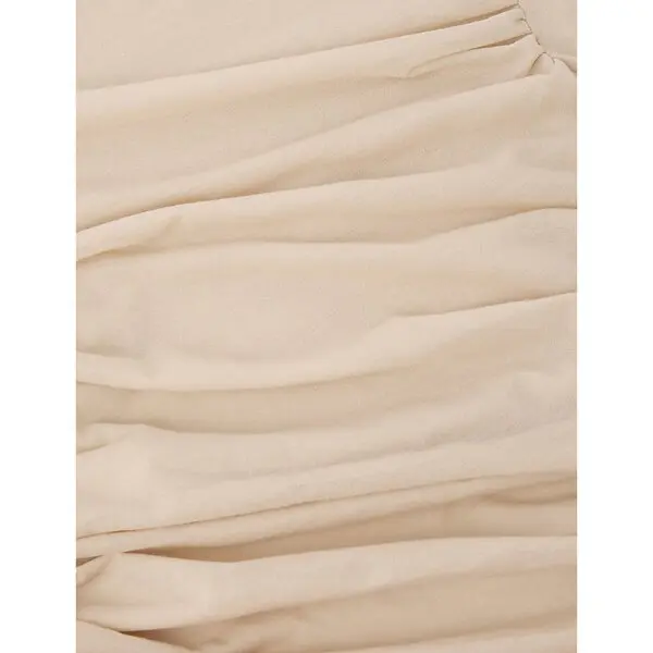 Soeur Gaia Gathered-detail Cotton-blend Top - Mastic