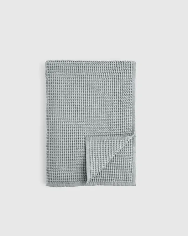 Quince Organic Waffle Throw - Mist