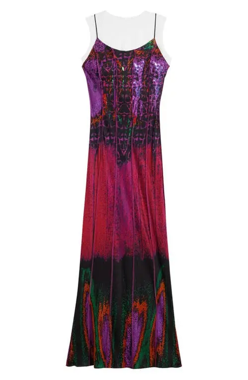 Desigual Mixed Media Print Midi Dress