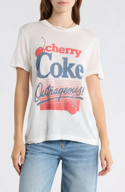 Junk Food Outrageous Cherry Coke T-shirt - Vintage White