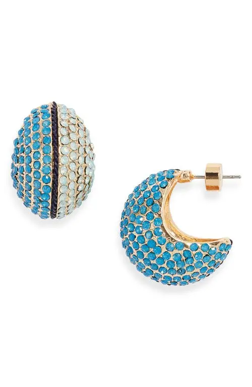 Nordstrom Pavé Orb Huggie Hoop Earrings - Blue Multi- Gold