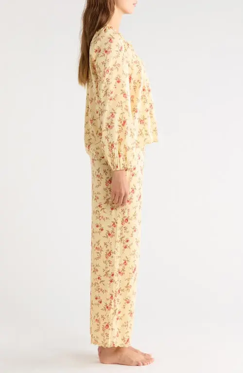 REFORMATION Paloma Lace Trim Cotton Blend Pajamas
