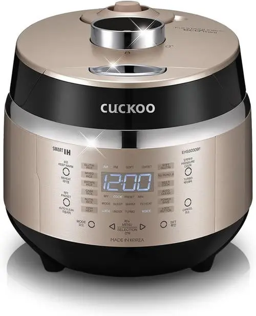 CUCKOO 3-cup Induction Heating Pressure Rice Cooker With Nonstick Inner Pot - Metallic Gold