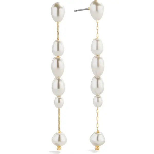 Baublebar Cindy Linear Drop Earrings - Pearl