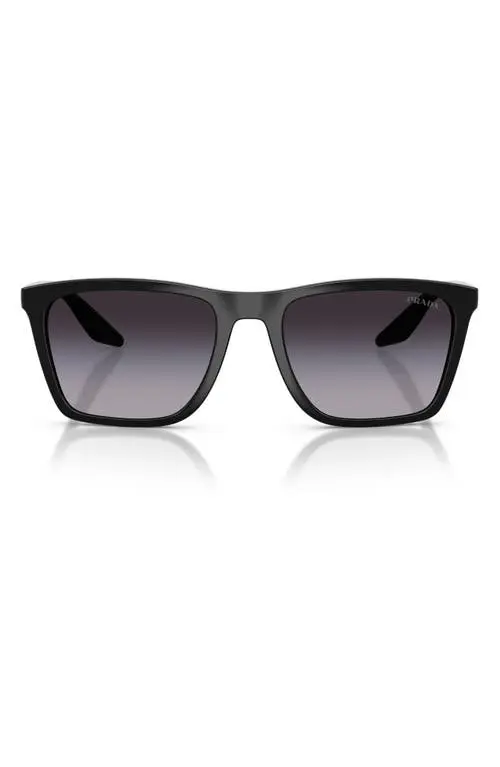 Prada 56mm Pillow Sunglasses - Black/grey Gradient