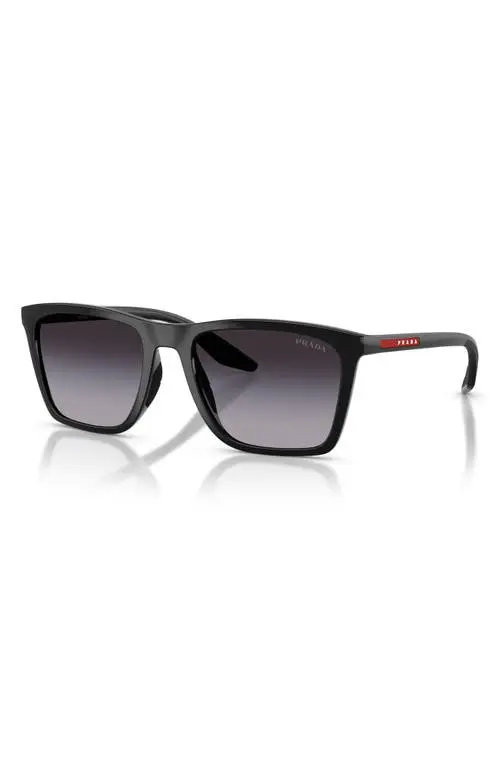 Prada 56mm Pillow Sunglasses - Black/grey Gradient
