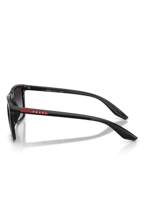Prada 56mm Pillow Sunglasses - Black/grey Gradient