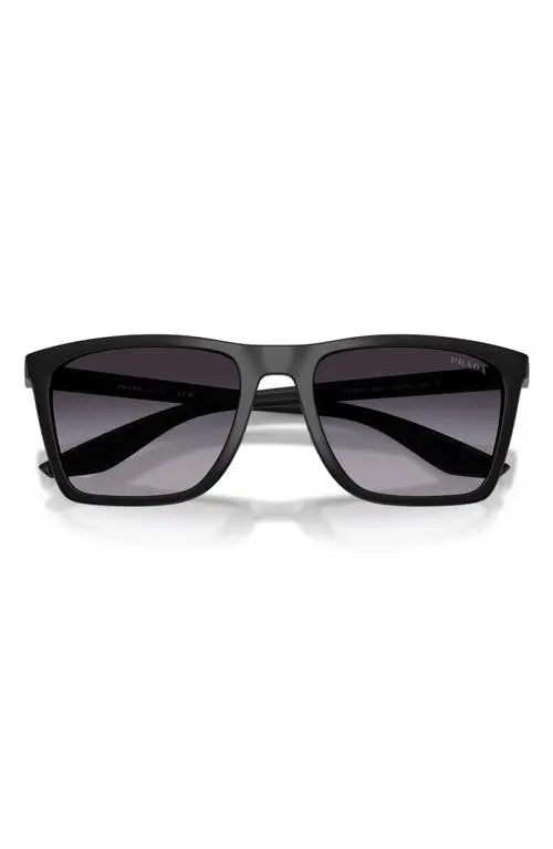 Prada 56mm Pillow Sunglasses - Black/grey Gradient