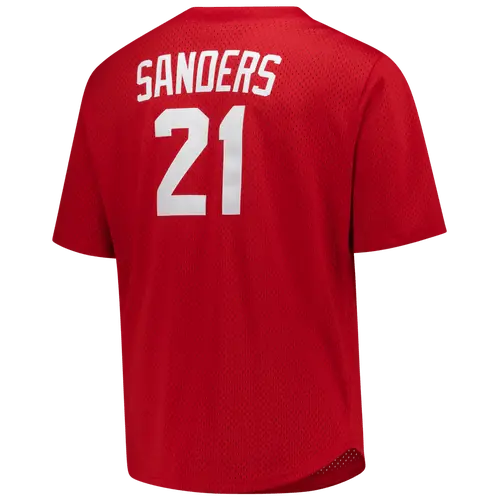 Mitchell & Ness Deion Sanders Cincinnati Reds Cooperstown Mesh Batting Practice Jersey