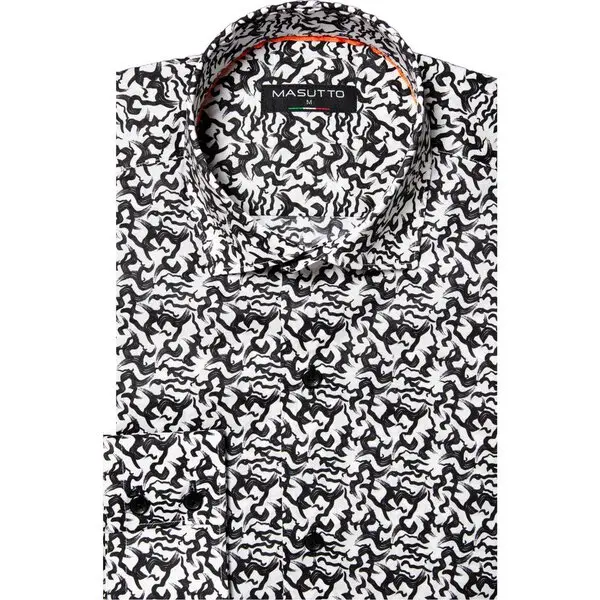 MASUTTO Tommaso Print Button-up Long Sleeve Shirt