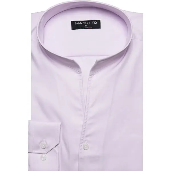 MASUTTO Tonali Tulip Stand Up Collar Long Sleeve Shirt - Lavander