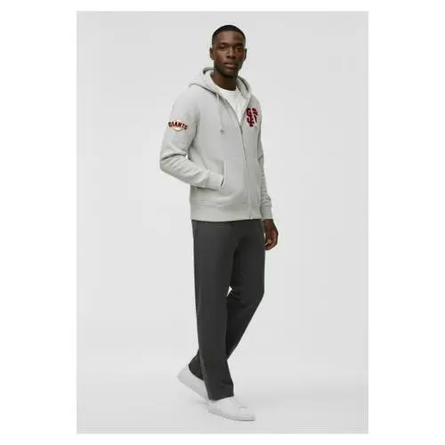 Champion San Francisco Giants Reverse Weave Chenille Full-zip Hoodie - Gray