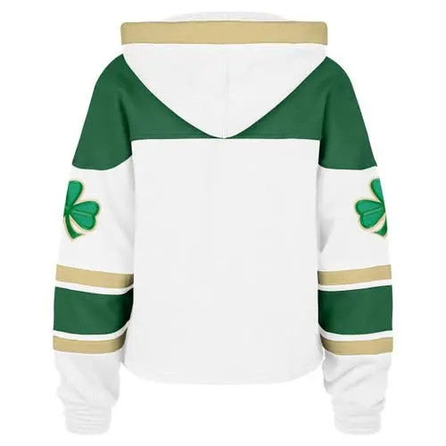 '47 Boston Bruins Mclucky Cropped Lacer Hoodie