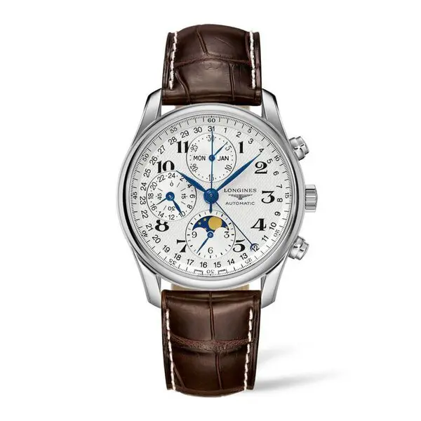 LONGINES Master Moon Phase Automatic Chronograph Watch, 40mm - Stainless Steel
