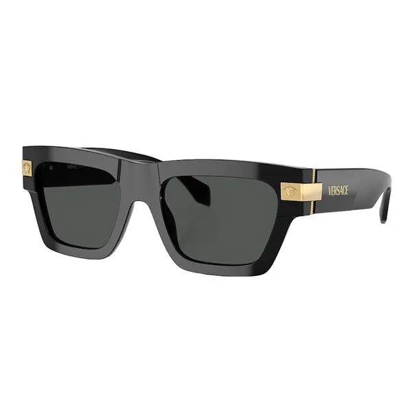Versace Rectangle Frame Sunglasses - Black (ve_4464_gb1/87_52mm)