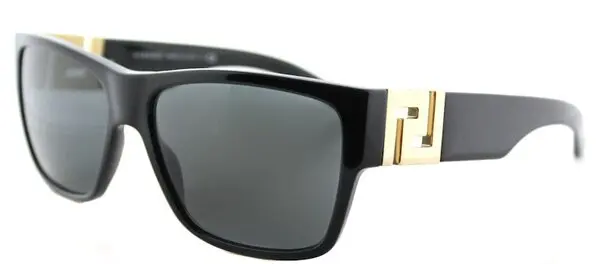 Versace Square Frame Sunglasses - Black (ve_4296_gb1/87)
