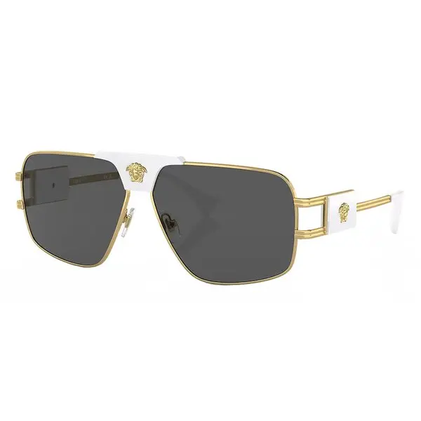 Versace Square Frame Sunglasses - Gold/white (ve_2251_147187_63mm)