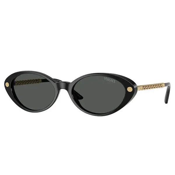 Versace Oval Frame Sunglasses - Black (ve_4469_gb1/87_54mm)