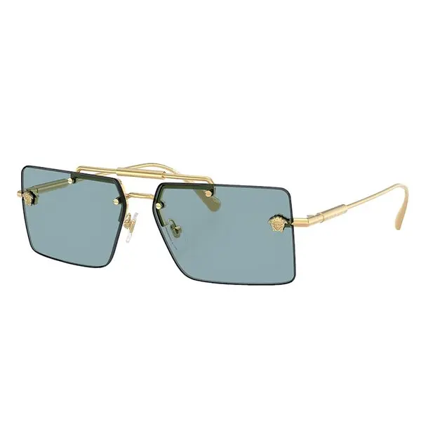 Versace Rectangle Sunglasses - Gold (ve_2245_100280_60mm)