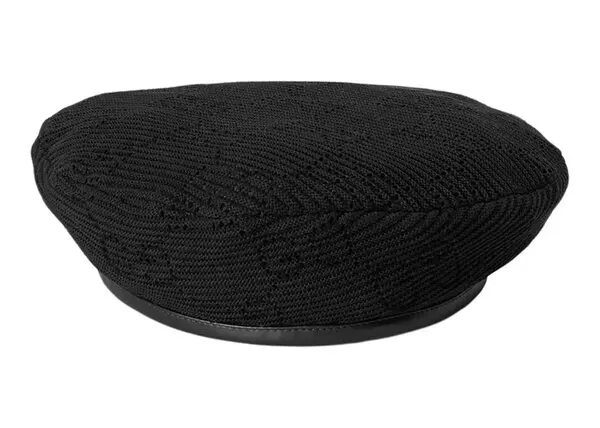 Gucci Gg Crochet Beret - Black