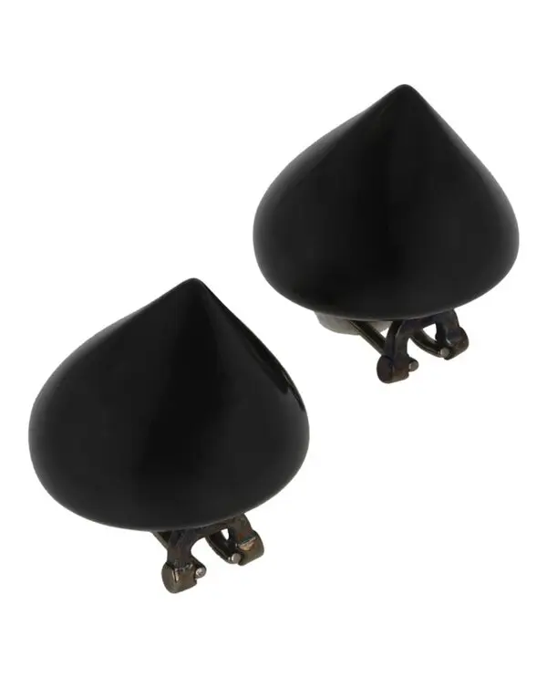 FERRAGAMO Medium Sculptural Clip On Earrings - Black