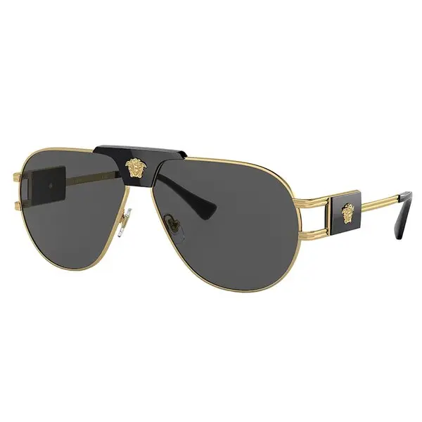 Versace Aviator Sunglasses - Gold/black (ve_2252_100287_63mm)