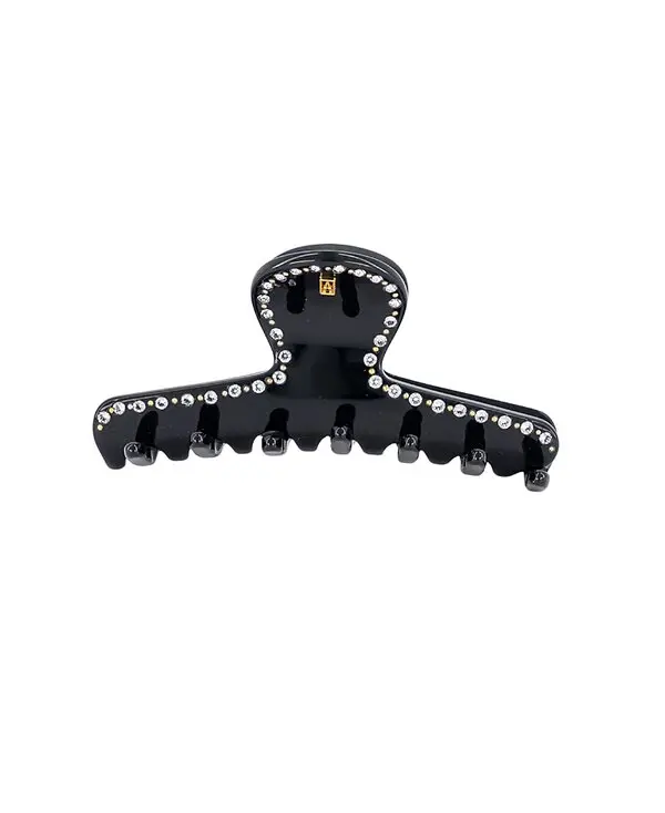 Alexandre De Paris Raspail Strass Acetate Hair Clip - Black