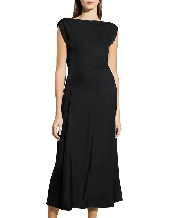 Theory Draped Midi Dress - Black