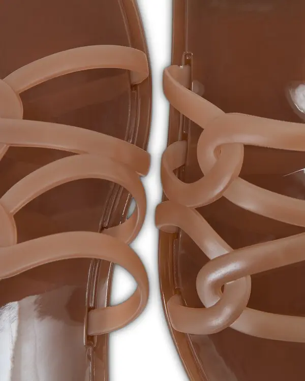 REISS Asymmetric Jelly Slides - Neutral