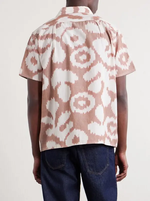 KARDO Chintan Embroidered Cotton Shirt - Brown