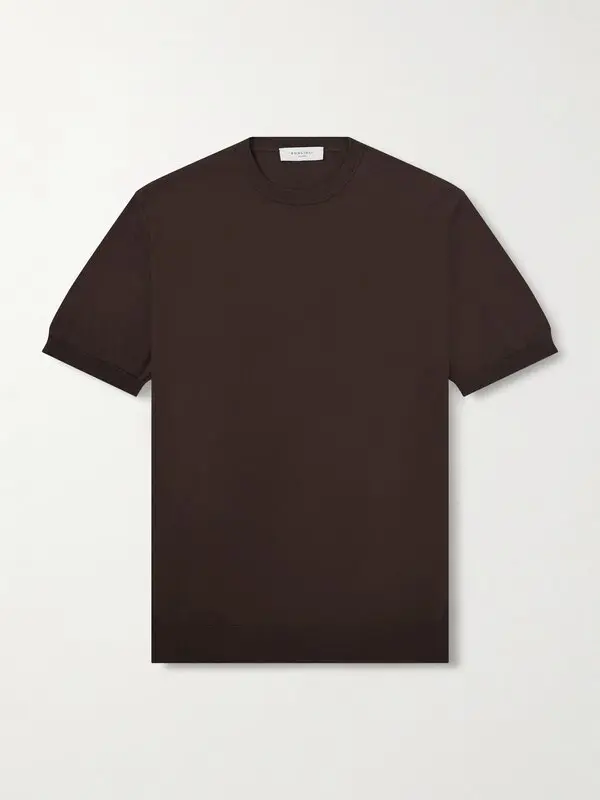 Boglioli Garment-dyed Cotton T-shirt - Brown