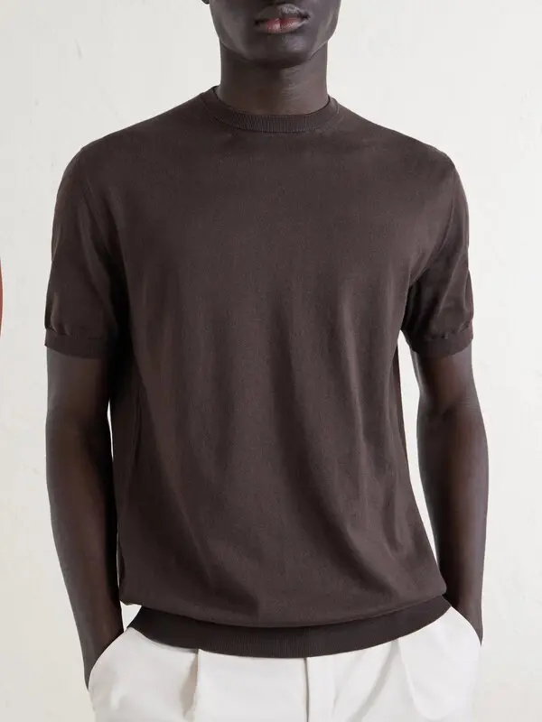 Boglioli Garment-dyed Cotton T-shirt - Brown