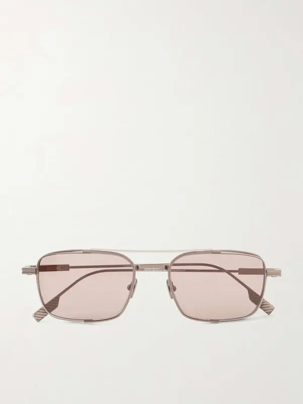 Zegna Eyewear Geometric Sunglasses - Bronze