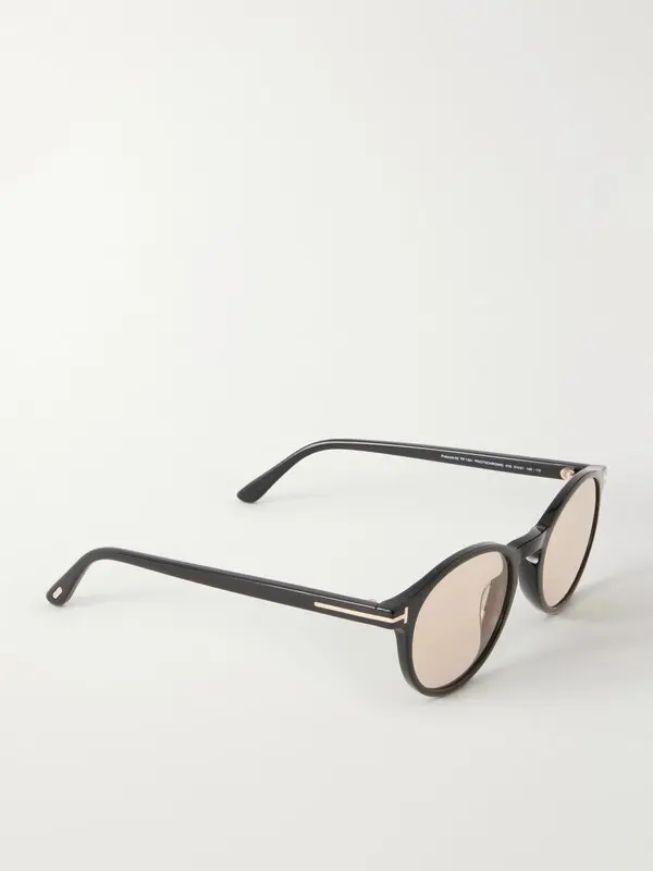 TOM FORD Prescott Round-frame Sunglasses - Black