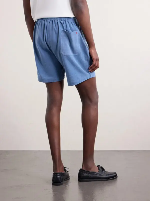 KARDO Olbia Straight-leg Drawstring Shorts - Blue