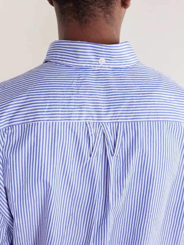 WILLY CHAVARRIA Veterano Striped Cotton-blend Shirt
