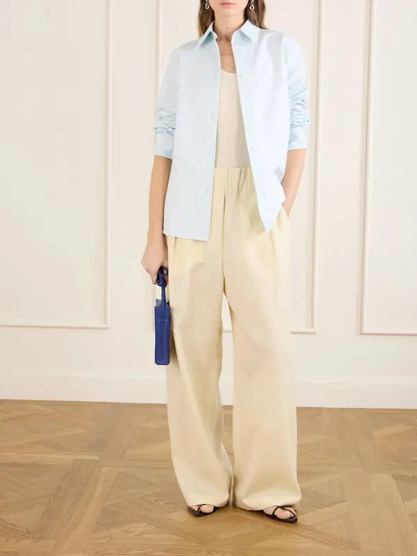 JIL SANDER Tangle Leather Shoulder Bag - Blue