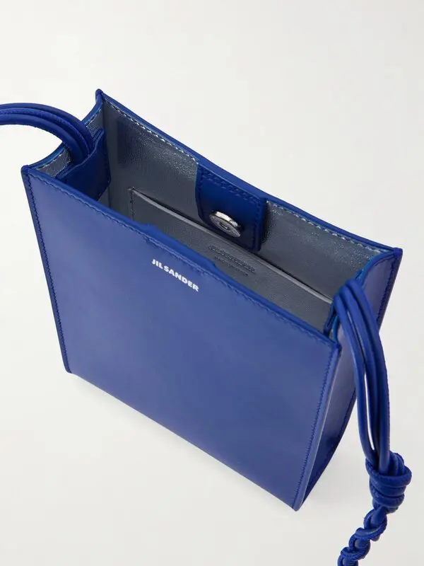 JIL SANDER Tangle Leather Shoulder Bag - Blue