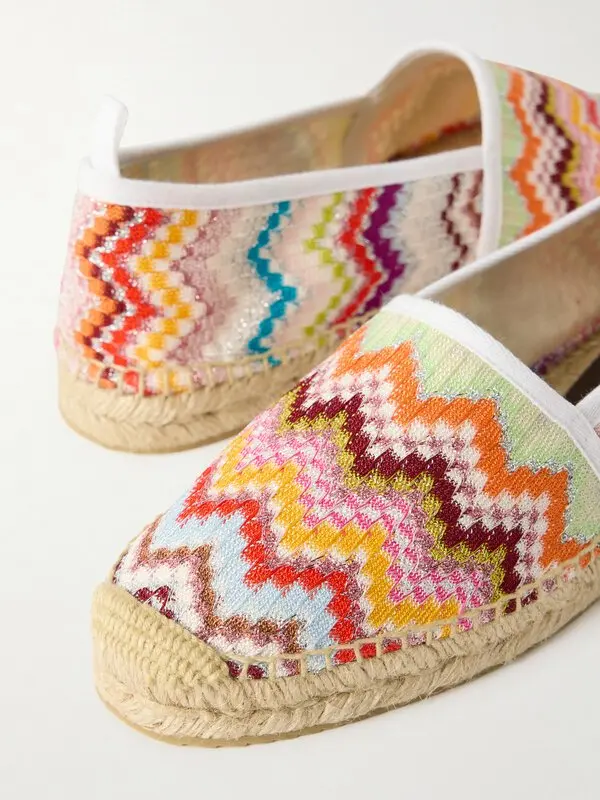 Missoni Elle Striped Woven Espadrilles - Multi