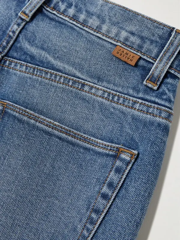 JAMIE HALLER The Kenickie Mid-rise Straight-leg Jeans - Blue