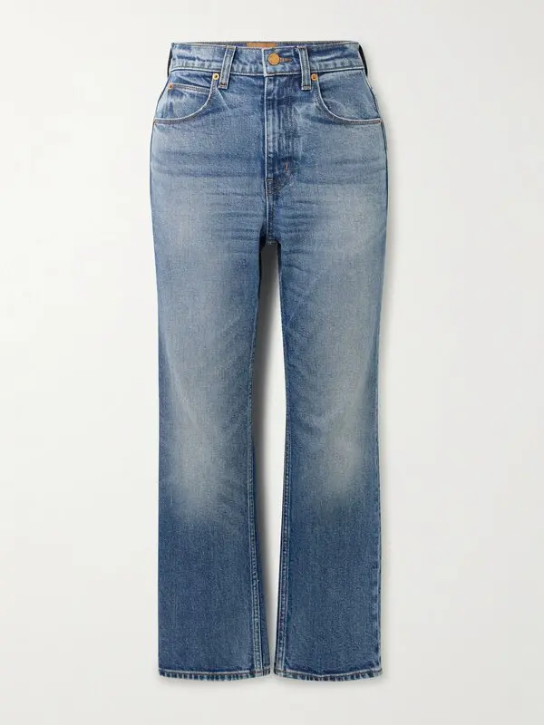 JAMIE HALLER The Kenickie Mid-rise Straight-leg Jeans - Blue