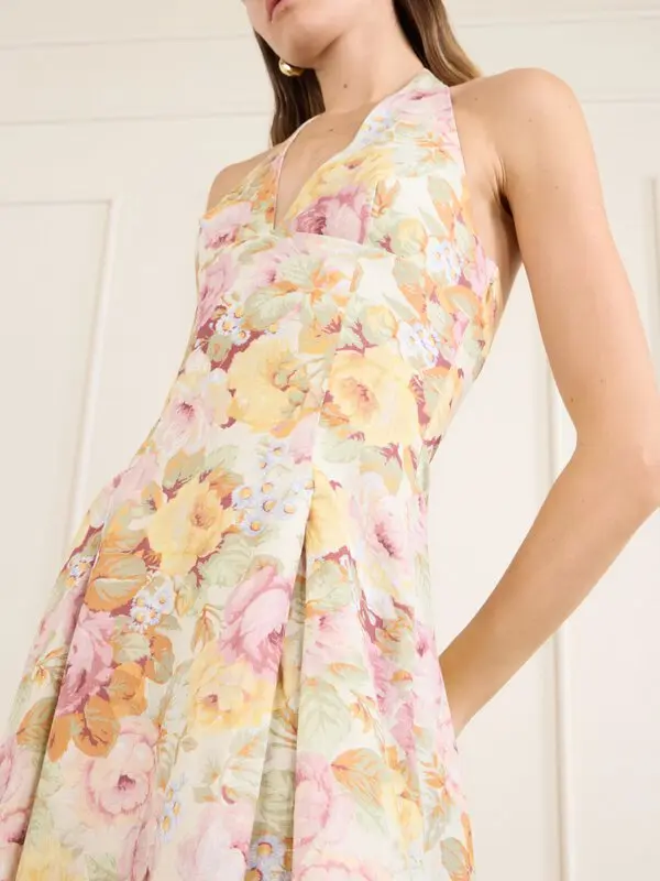 Faithfull The Brand Murano Floral-printed Linen Midi Dress - Multi