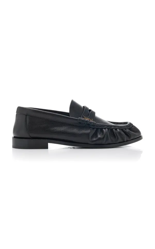 Saint Laurent Leather Loafer - Black