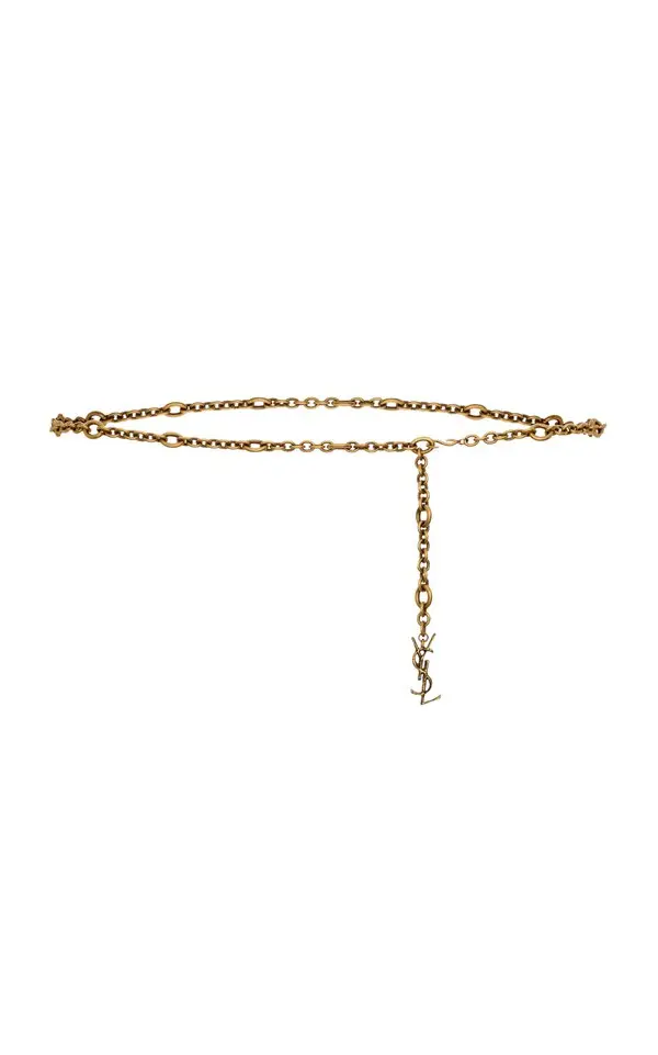 Saint Laurent Cassandre Chain Belt - Gold