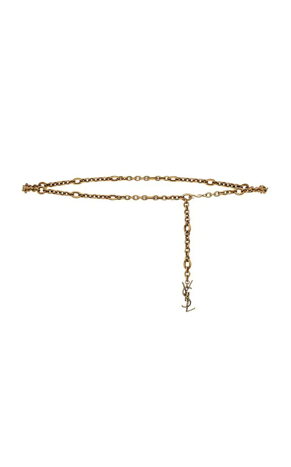 Saint Laurent Cassandre Chain Belt - Gold