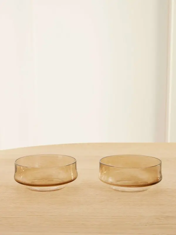 Brunello Cucinelli Set Of Two Glass Bowls - Clear