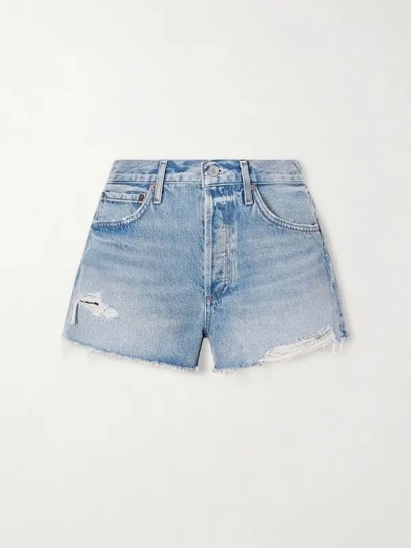 AGOLDE Parker Distressed Denim Shorts
